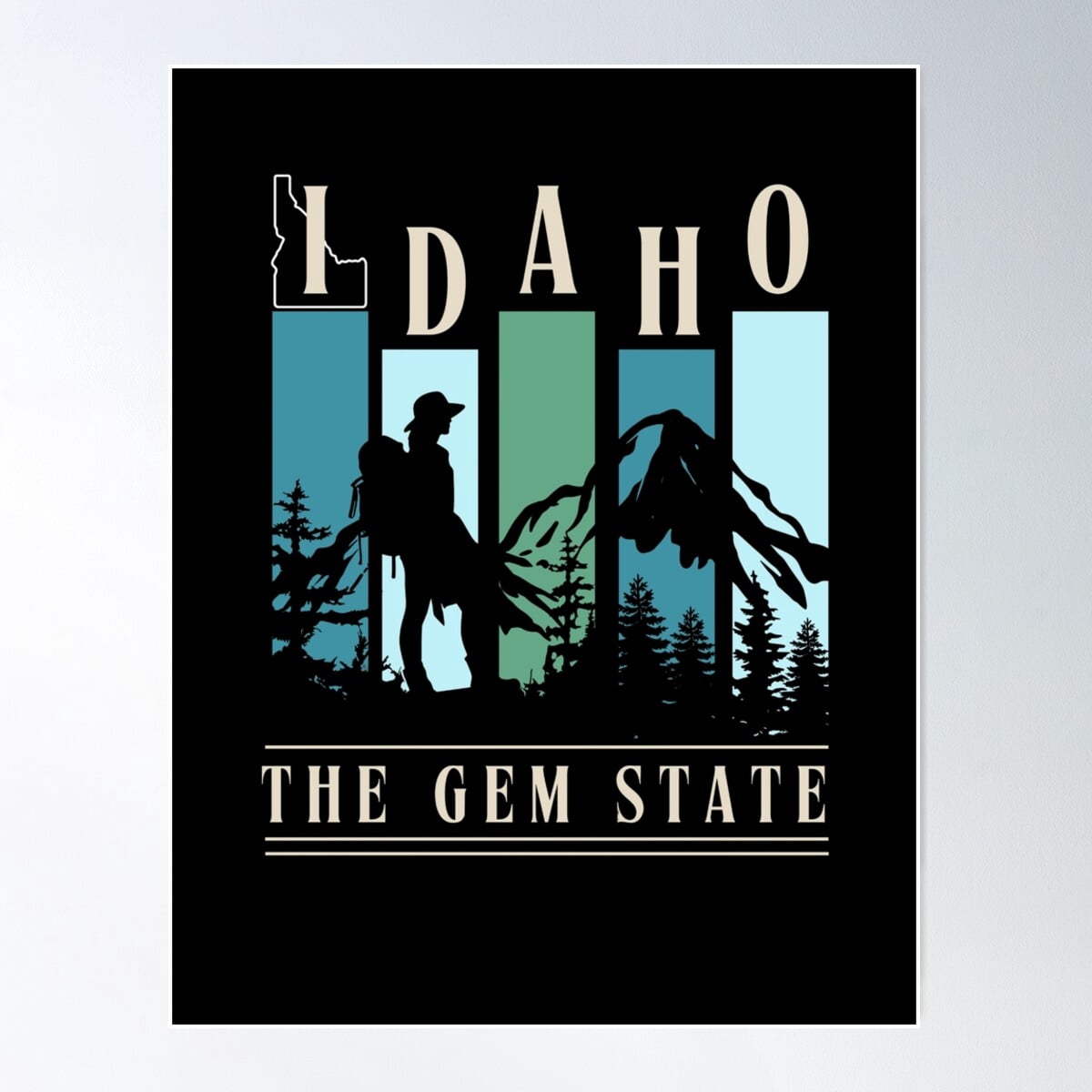 Idaho: The Gem State Poster Wall Art, Modern Wall Decor For Living Room ...