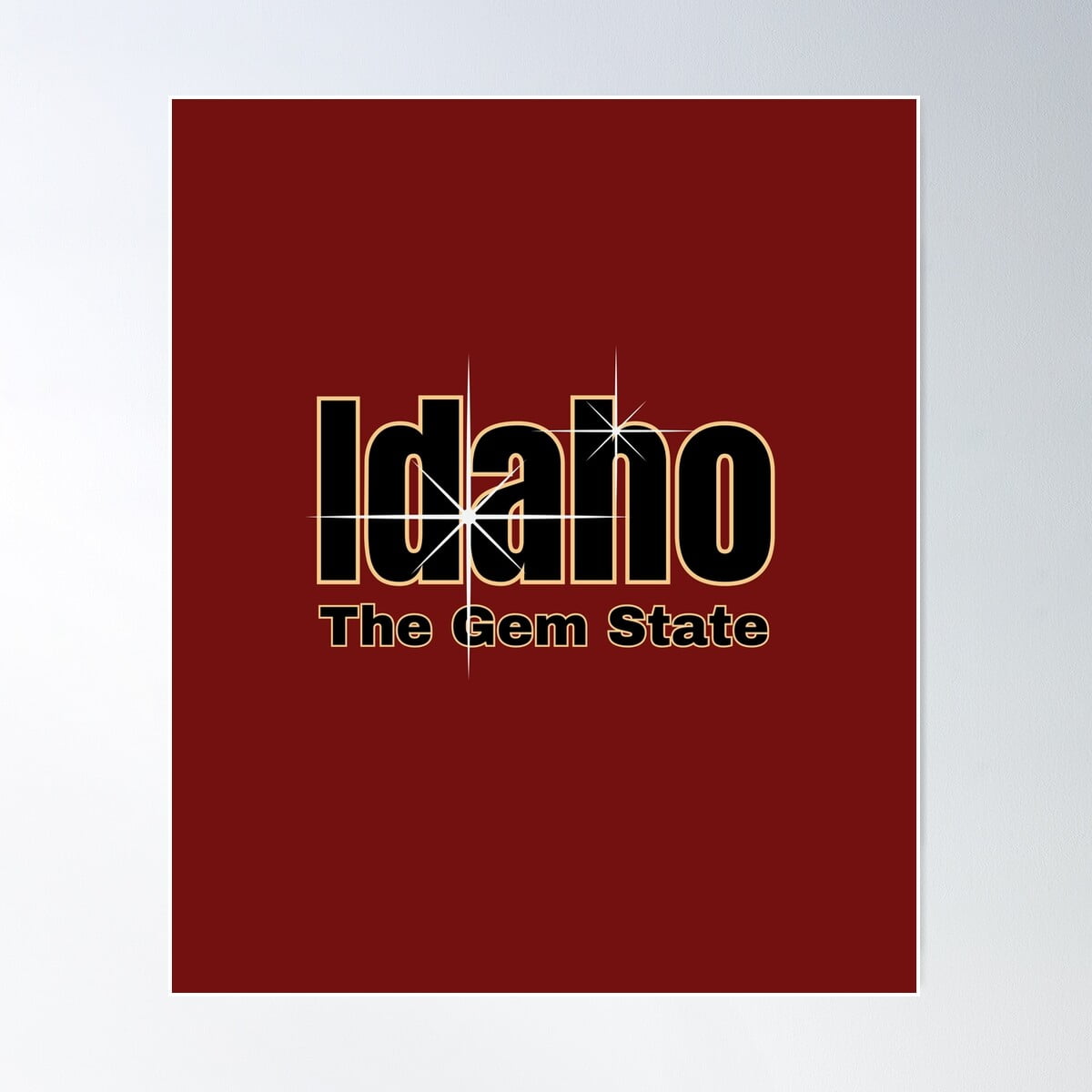 Idaho- The Gem State Poster Wall Art, Modern Wall Decor For Living Room ...