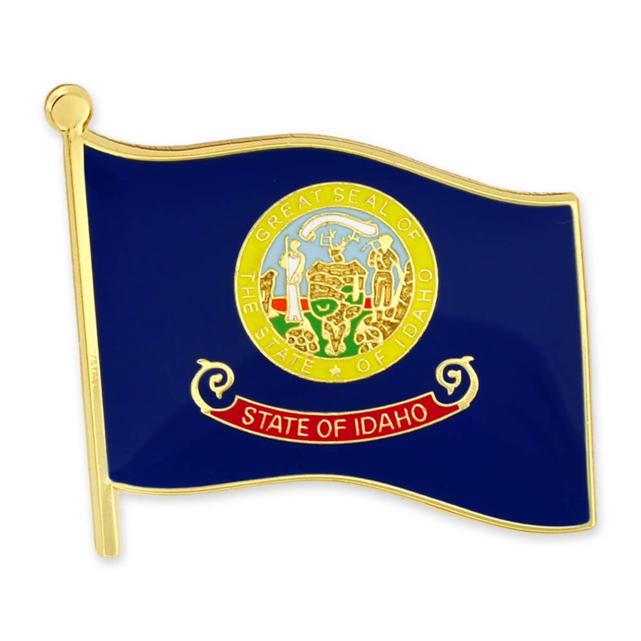 PinMart Idaho US State Flag ID Enamel Lapel Pin - 50 Pack of Unisex ...