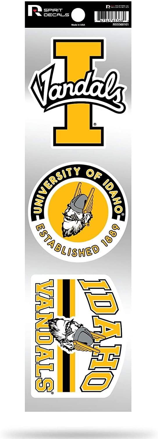 Idaho Vandals Triple Retro Throwback Spirit Decals Flat Vinyl Auto Home ...