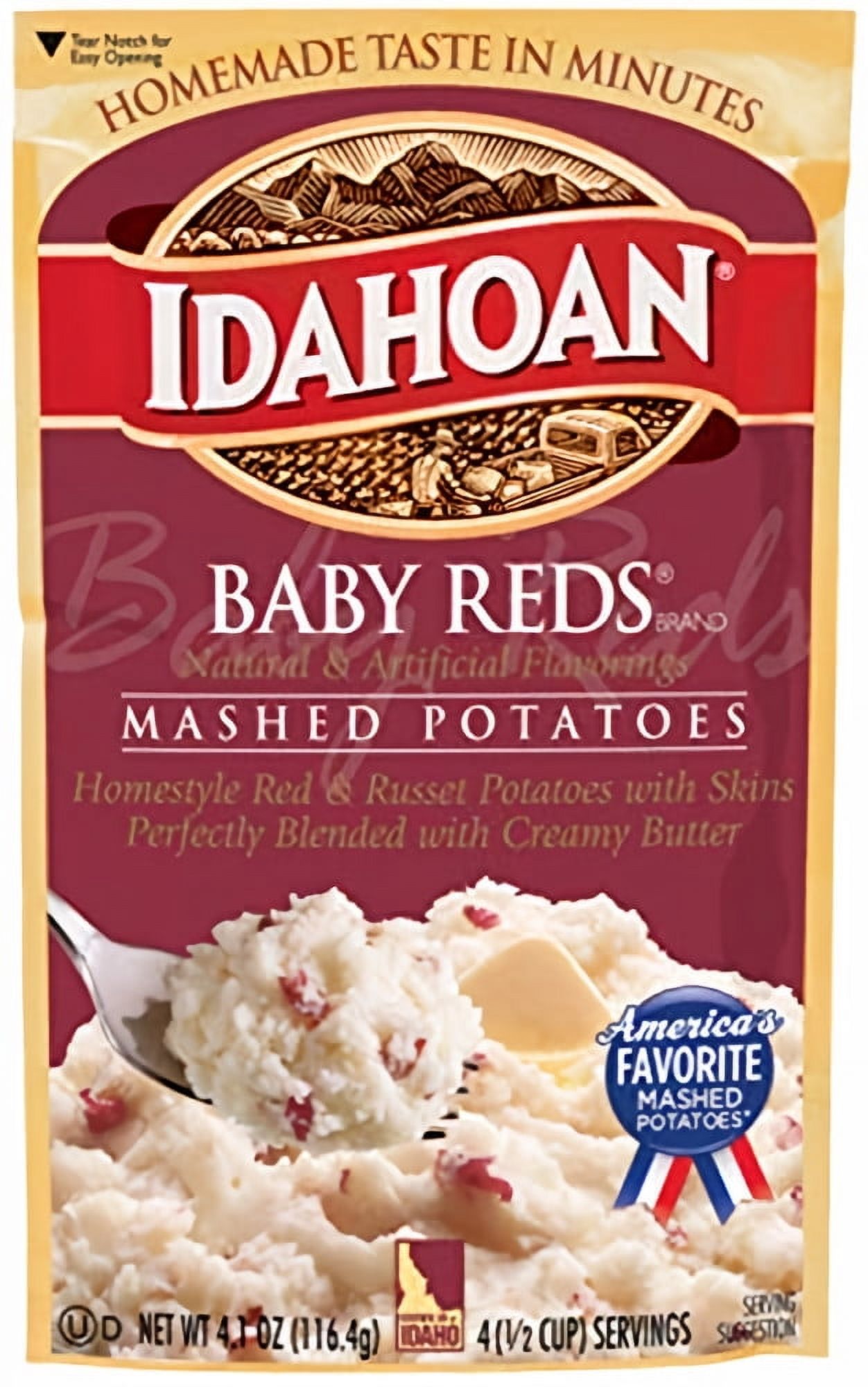 Idahoan Baby Reds Mashed Potatoes (Pack of 72) - Walmart.com