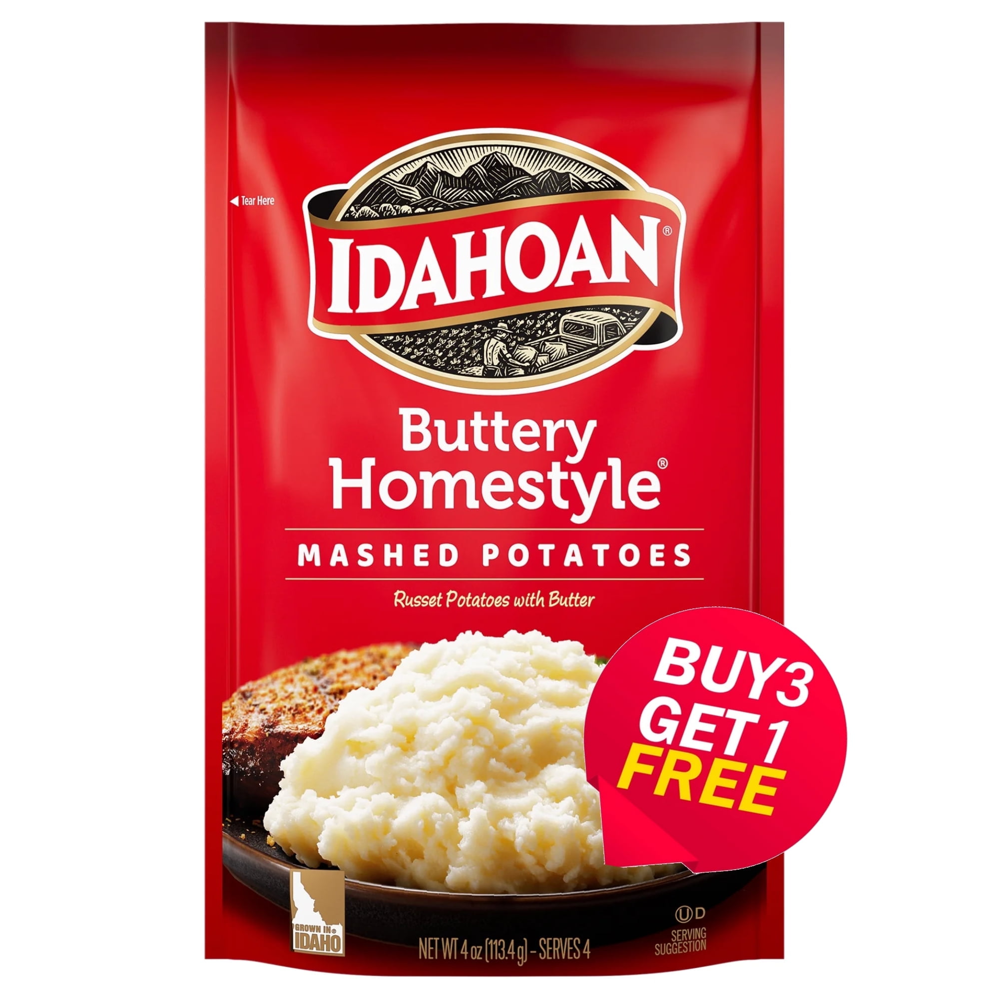 Idahoan® Buttery Homestyle® Mashed Potatoes, 4 oz (Buy 3 Get 1 ...