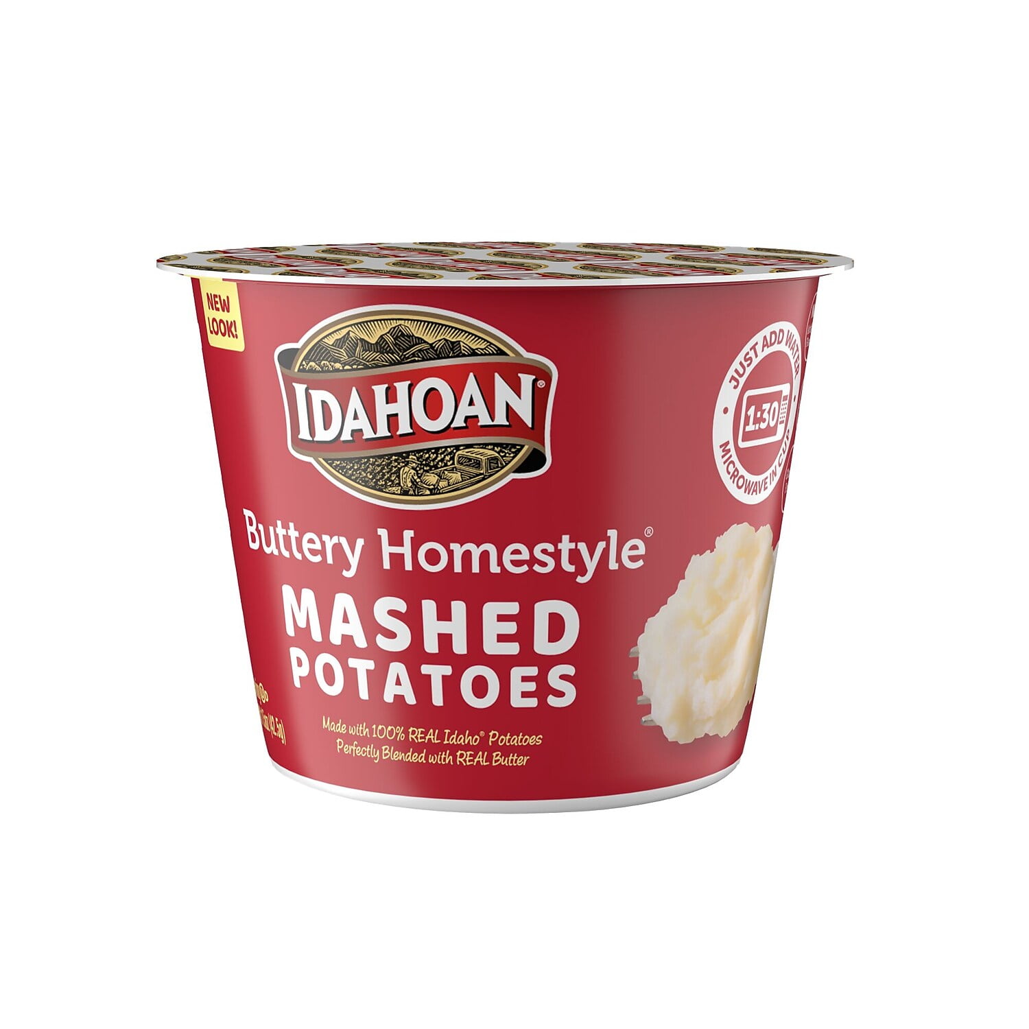 Idahoan Instant Classic Buttery Homestyle Mashed Potatoes 1 5 Oz Cups