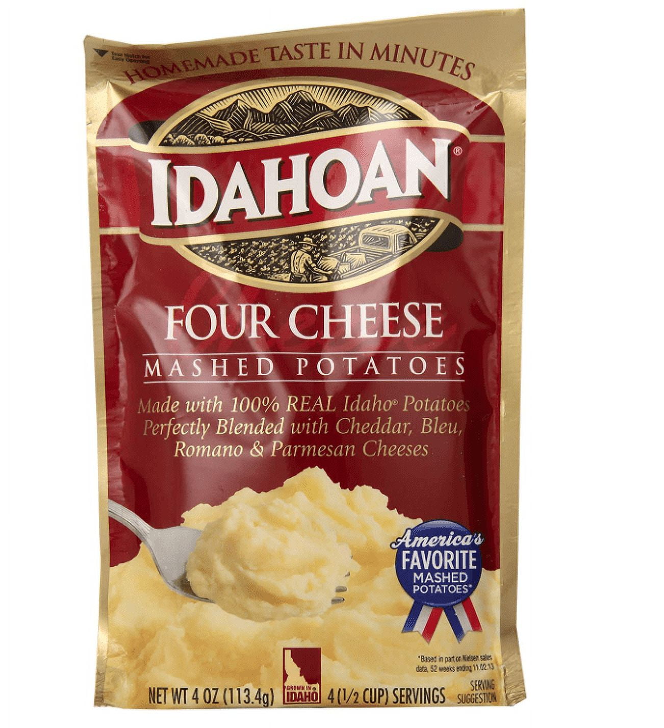 Idahoan Four Cheese Mashed Potatoes 4 Oz. (3 Pack) - Walmart.com