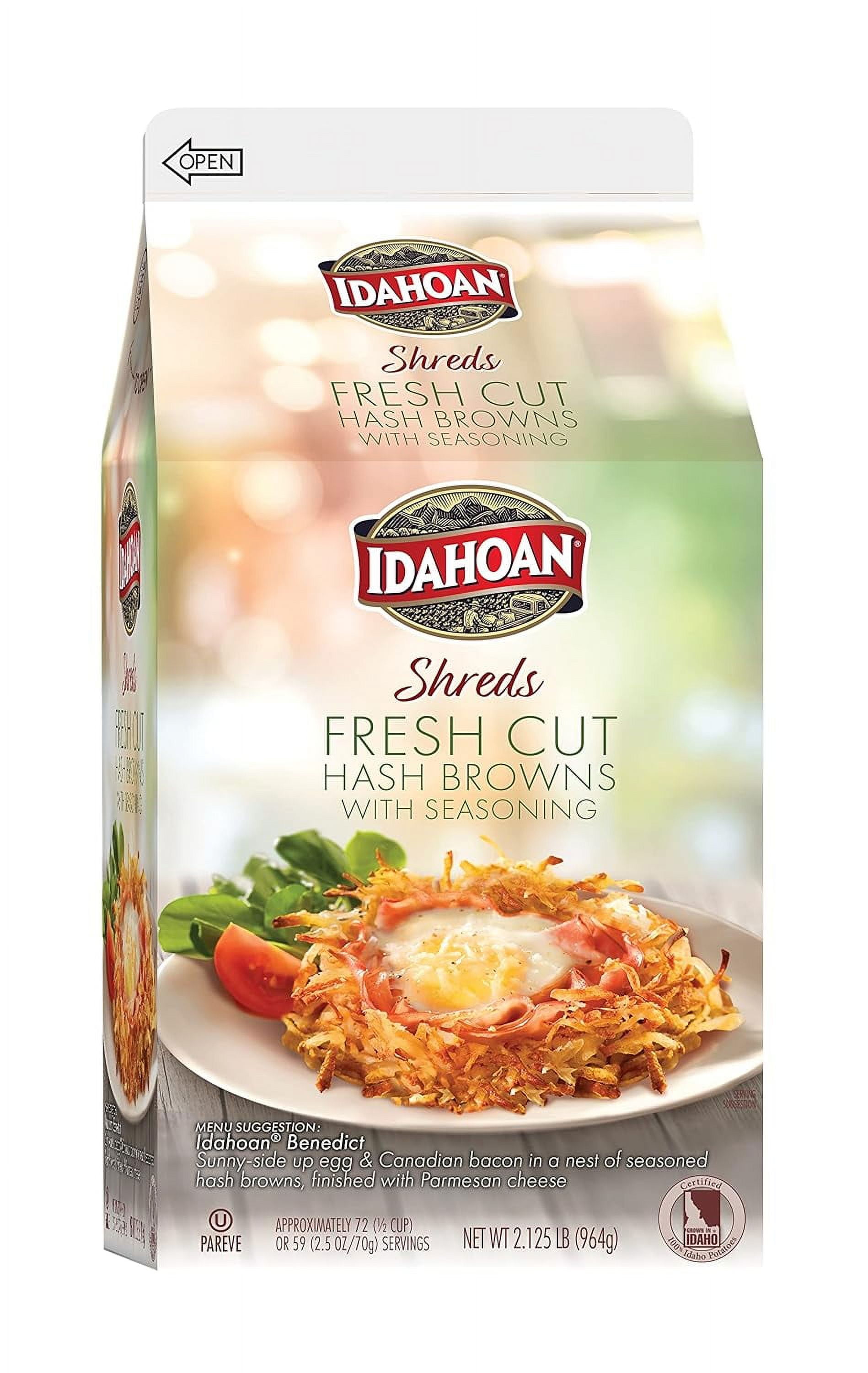 Idahoan Fresh Cut Premium Hashbrowns, 100% Real Idaho® Potatoes, Gluten ...