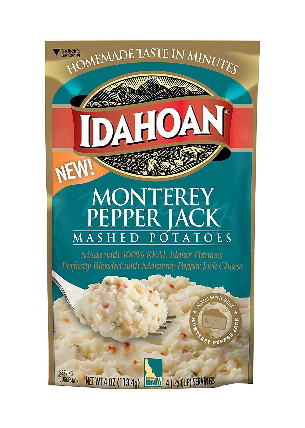Idahoan Monterey Pepper Jack Mashed Potatoes 4 oz. (Pack of 5 ...