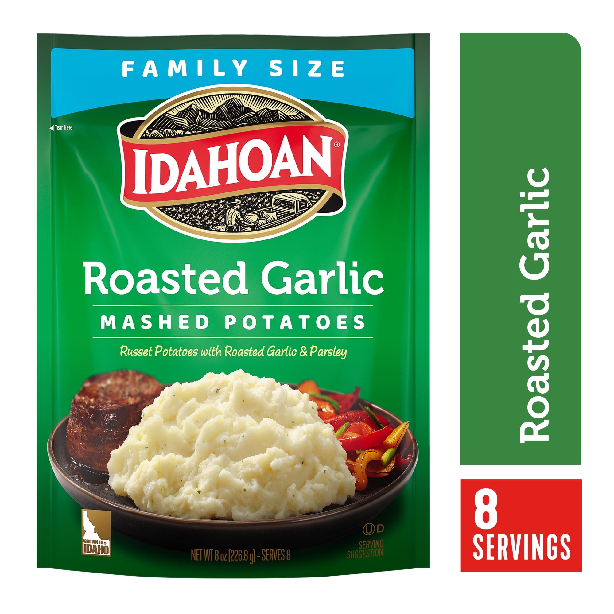 Idahoan Roasted Garlic Mashed Potatoes: Family Pack, 1 COUNT -Minute ...