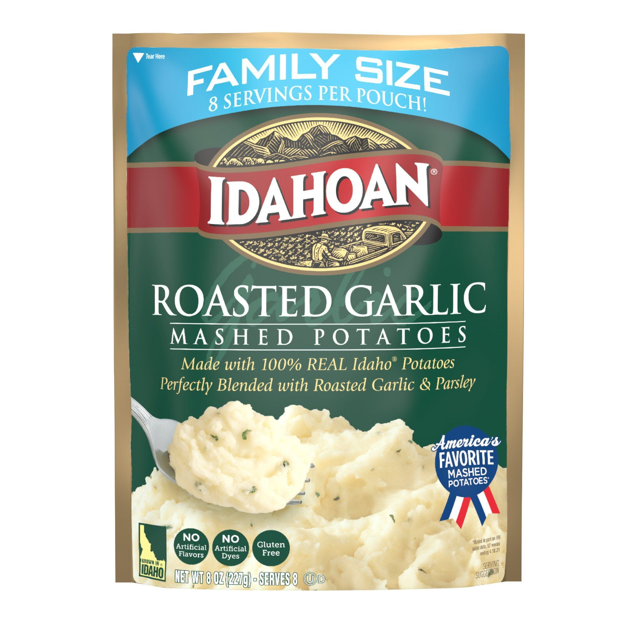Idahoan Roasted Garlic Mashed Potatoes Family Size - 8 oz Package May ...
