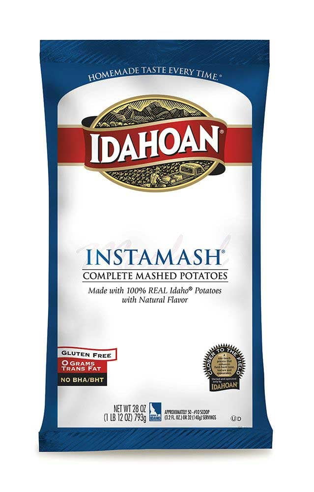 Idahoan Seasoned Instamash Mashed Potato Flakes, 28 Ounce -- 12 per ...
