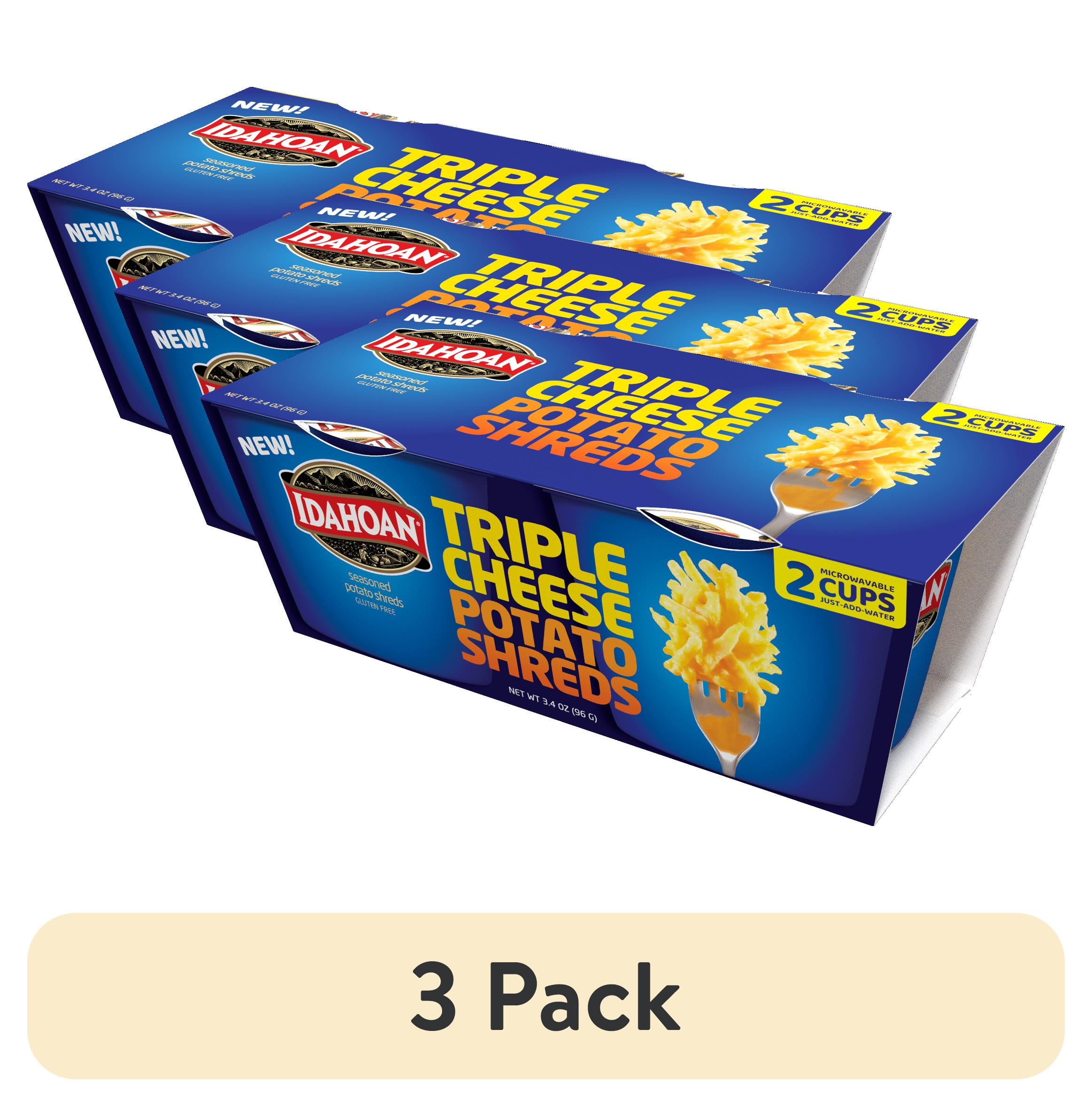 (3 pack) Idahoan® Triple Cheese Potato Shreds 1.7oz, 2 Pack Cups ...