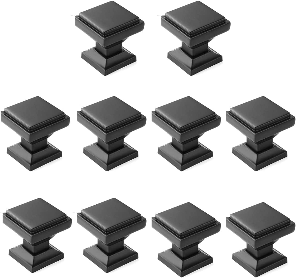 Ravinte 10 Pack 1-1/4 inch Matte Black Cabinet Knobs, High-Quality Zinc ...