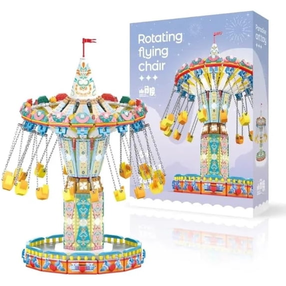 Idea Swing Ride Building Set, Motorized Electric Amusement Park Model ...