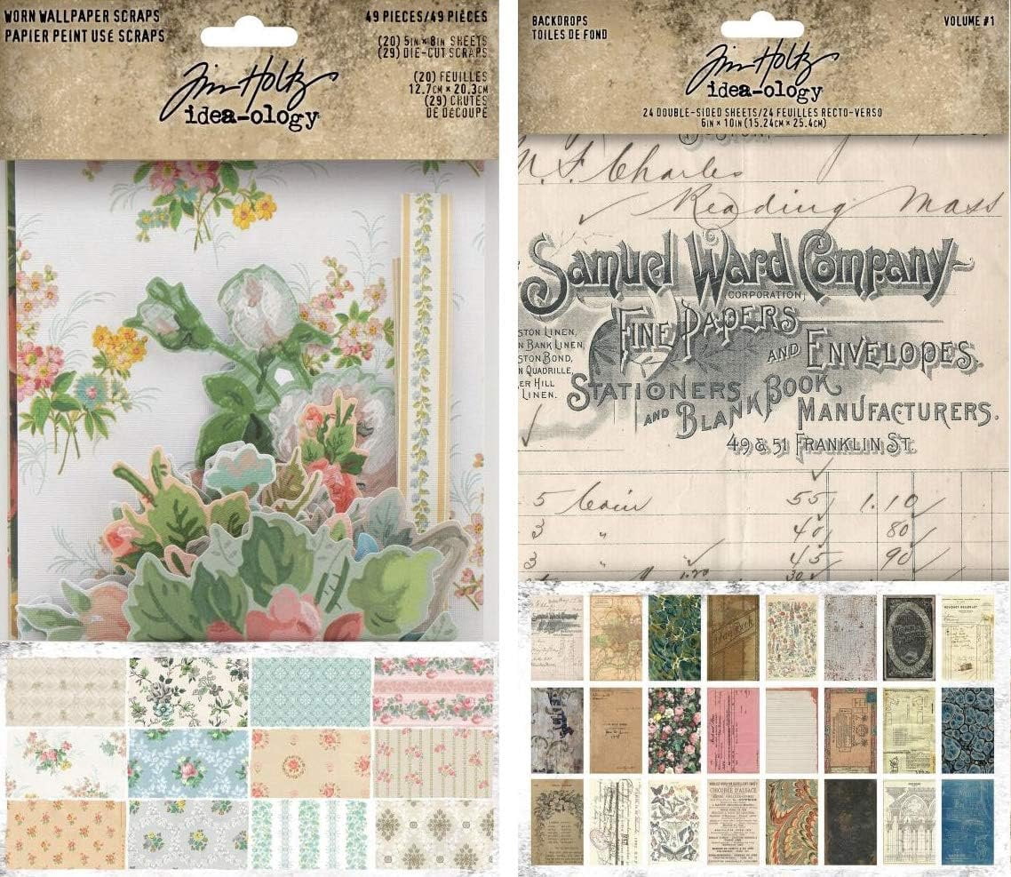 Idea-ology Tim Holtz Idea-Ology 2021 Worn Wallpaper Scraps and ...