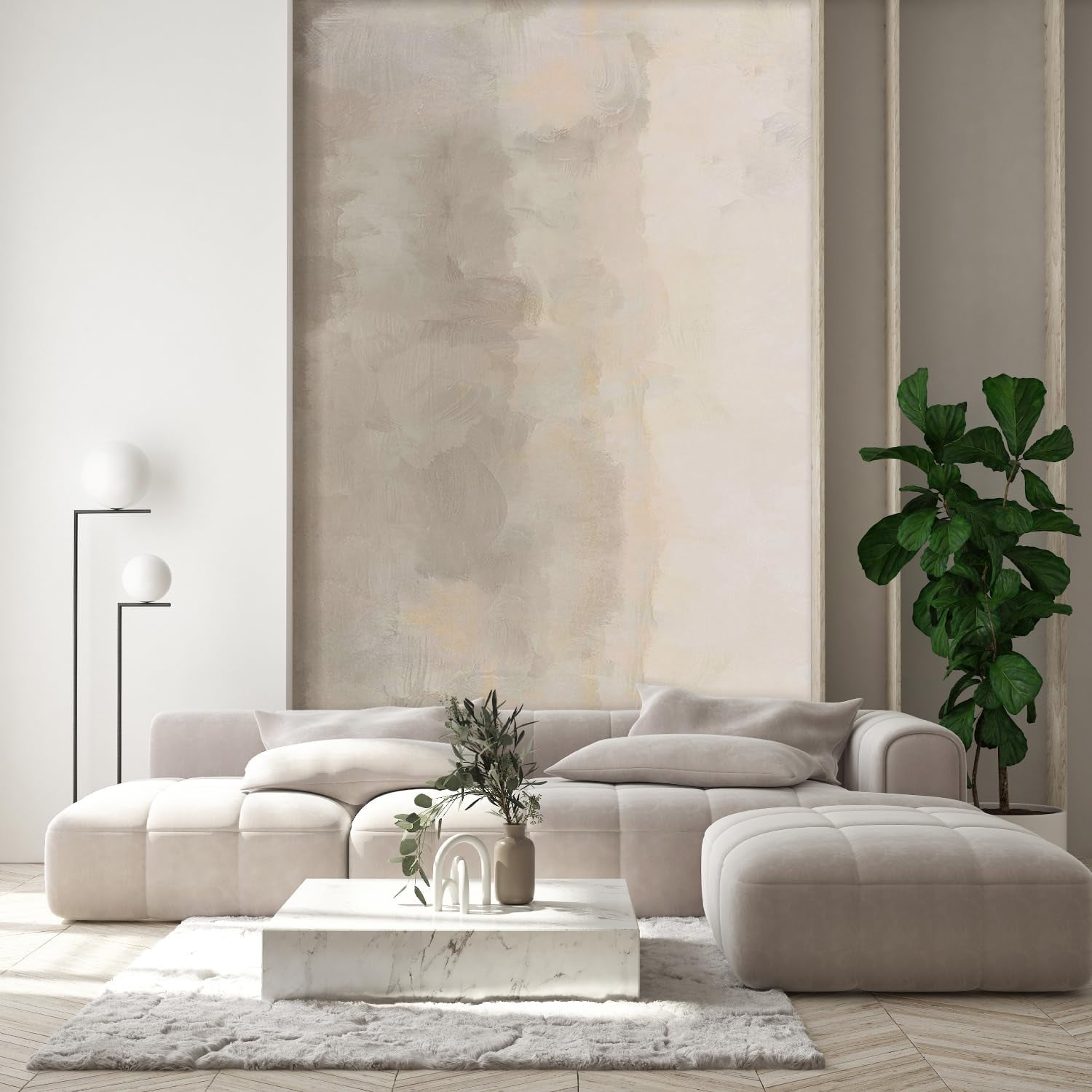 Idea4wall 2pcs Subtle Abstract Digital Landscape Minimalist and Elegant ...