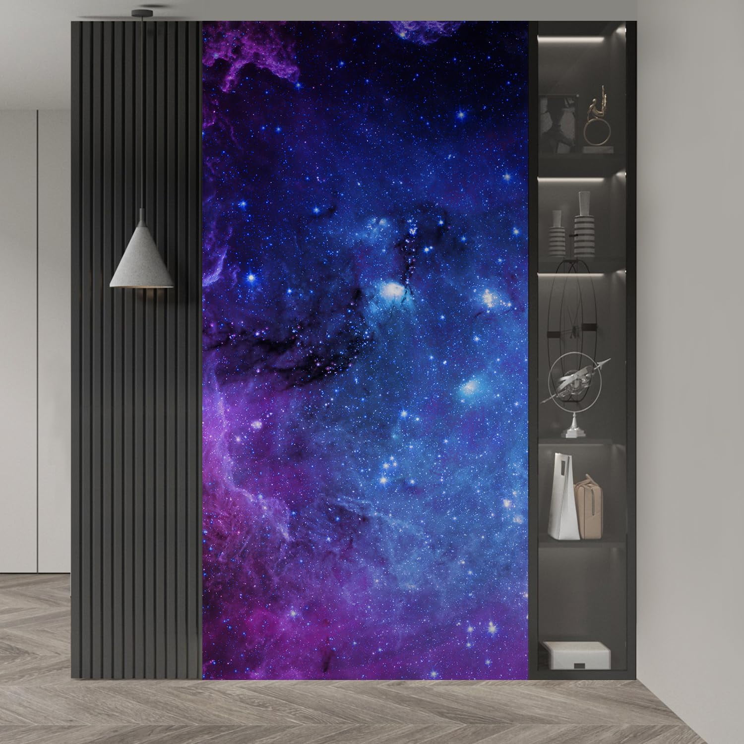 Idea4wall 2pcs Vast Starry Sky Galaxy Stick Wallpaper Removable Wall ...