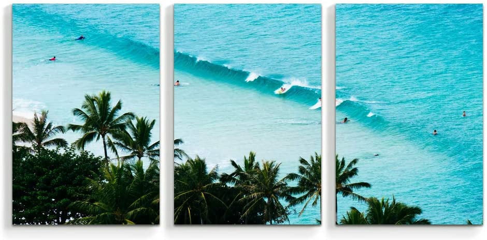 Idea4wall 3 Piece Tropical Canvas Wall Art Palm Tree Canvas Prints ...