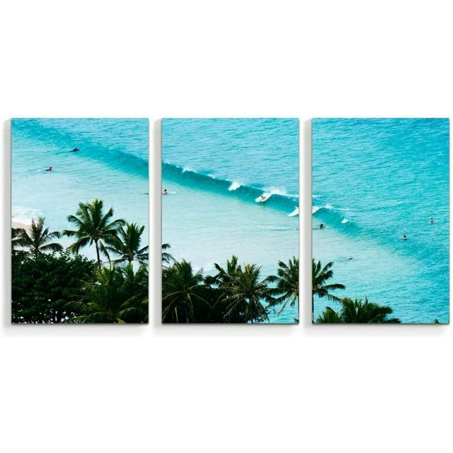 Idea4wall 3 Piece Tropical Canvas Wall Art Palm Tree Canvas Prints ...