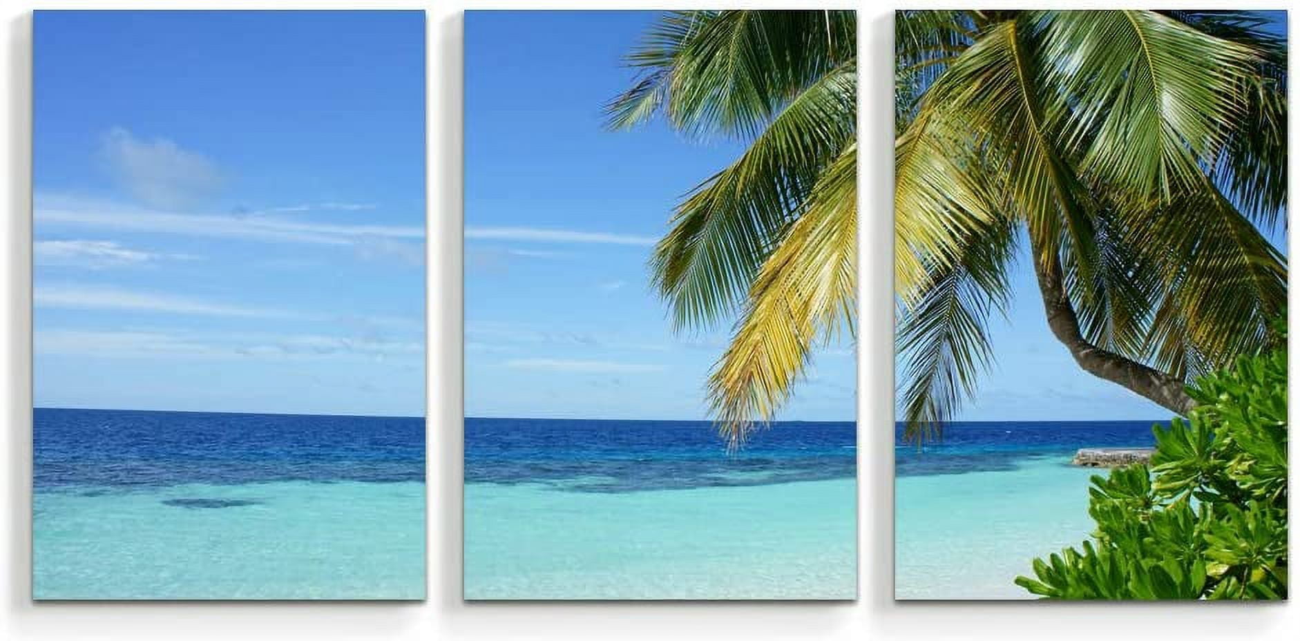 Idea4wall 3 Piece Tropical Canvas Wall Art Palm Tree Canvas Prints ...