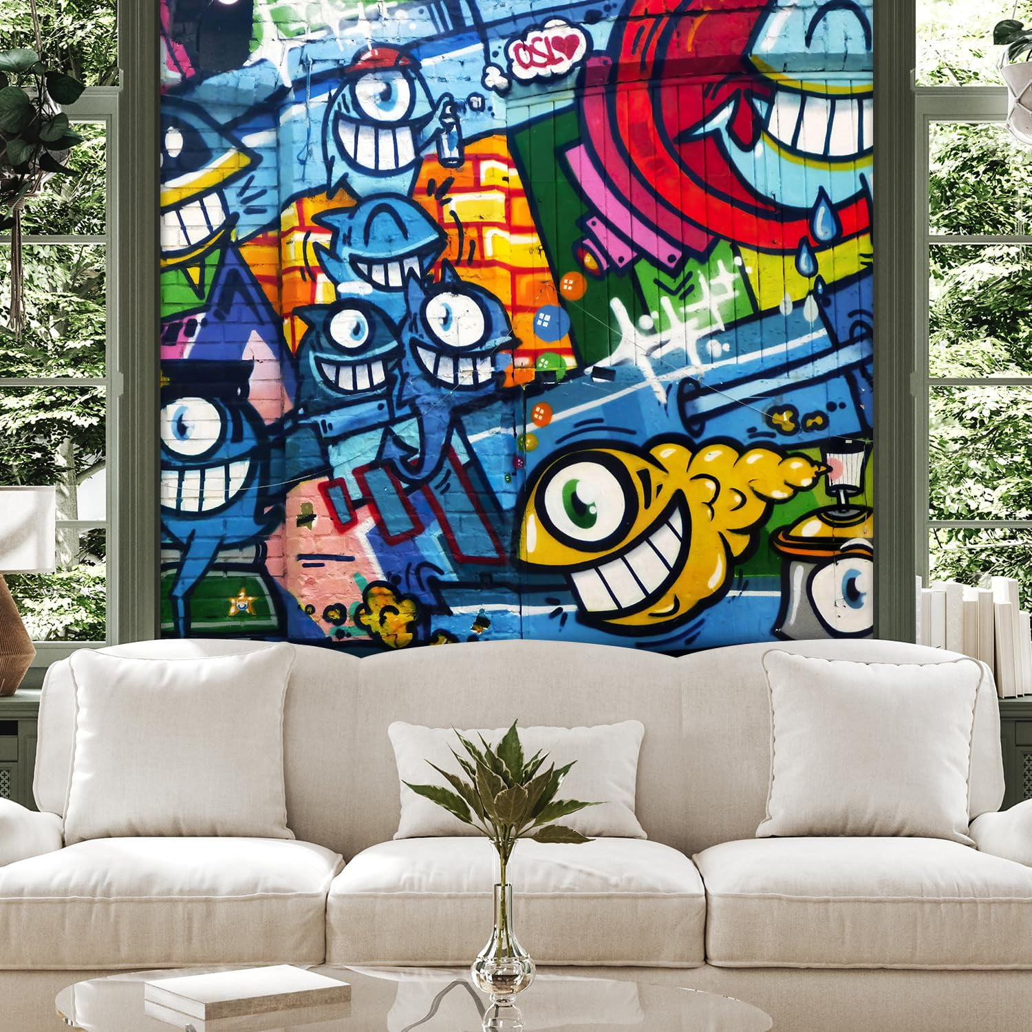 Idea4wall 3pcs Colorful One-eyed Bacteria Cartoon Printed Stick ...