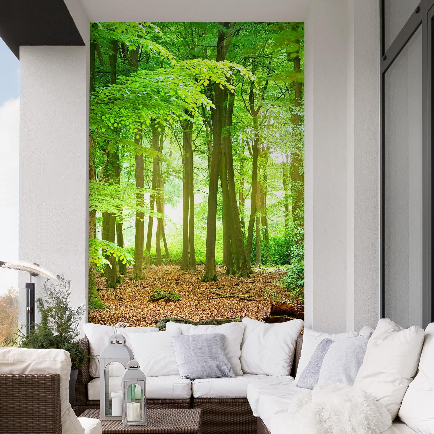 Idea4wall 3pcs Nature Forest Path Stick Wallpaper Removable Wall Murals ...