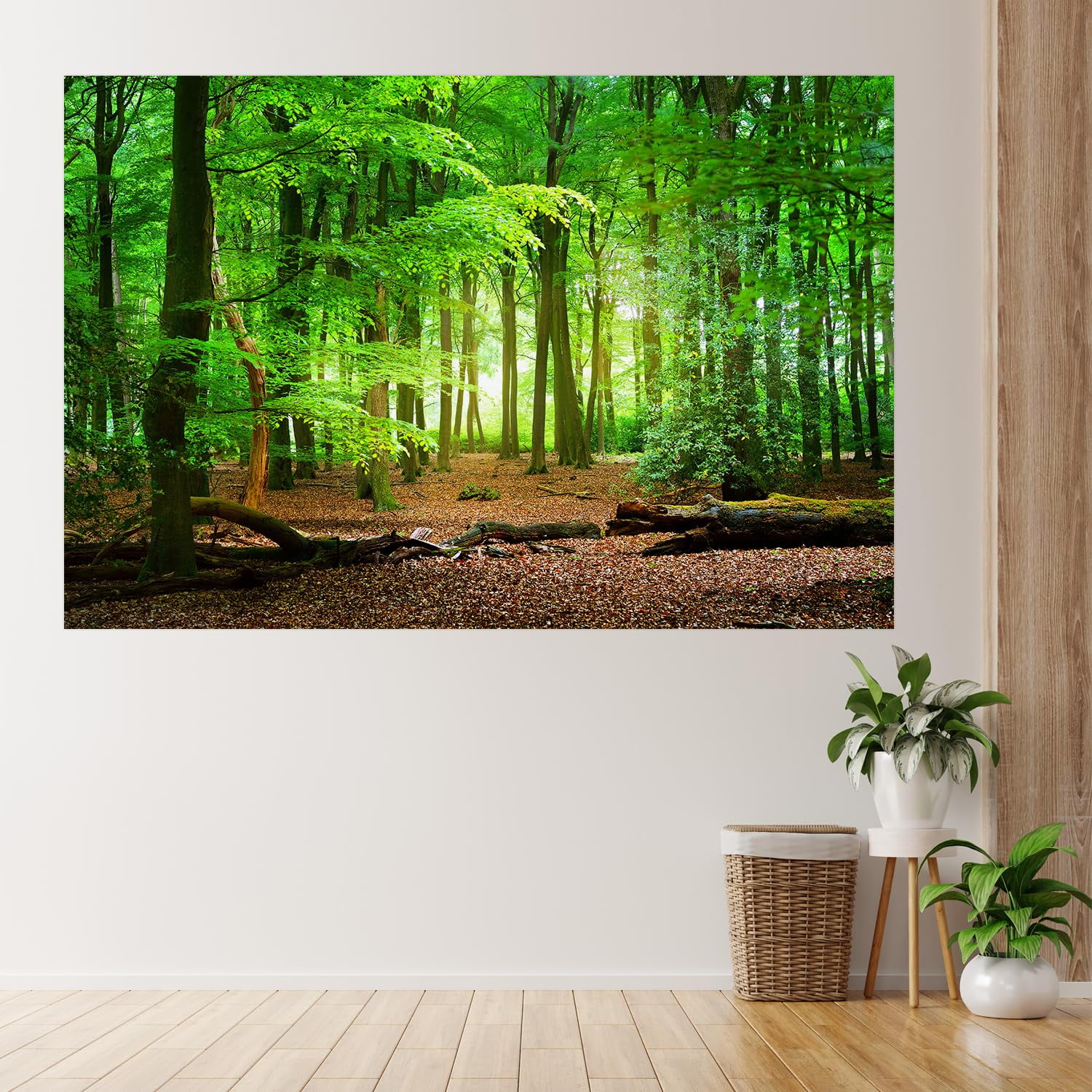 Idea4wall 3pcs Nature Forest Path Stick Wallpaper Removable Wall Murals ...