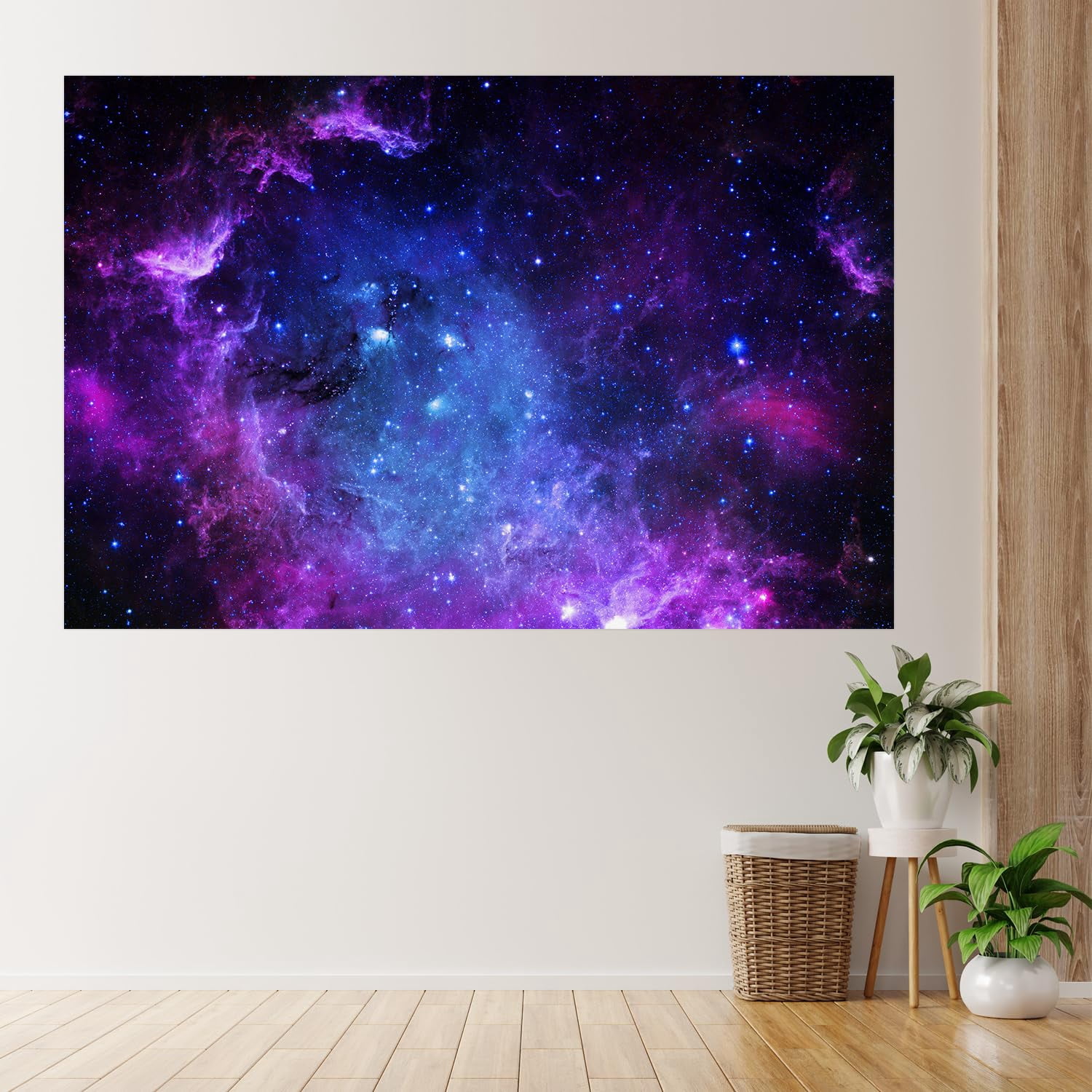 Idea4wall 3pcs Vast Starry Sky Galaxy Stick Wallpaper Removable Wall ...