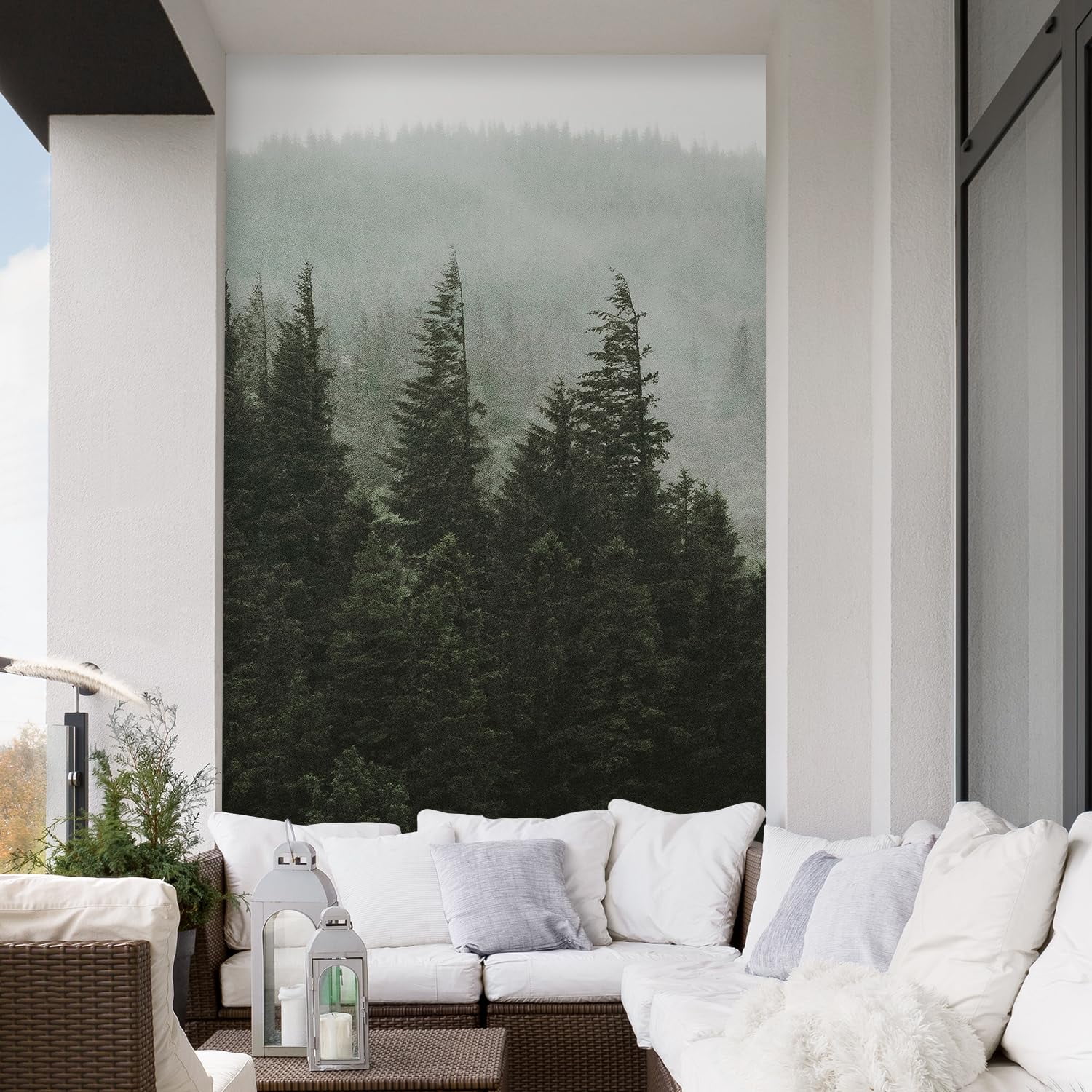Idea4wall 3pcs Woodland Forest Fir Trees Nursery Decor Stick Wallpaper ...