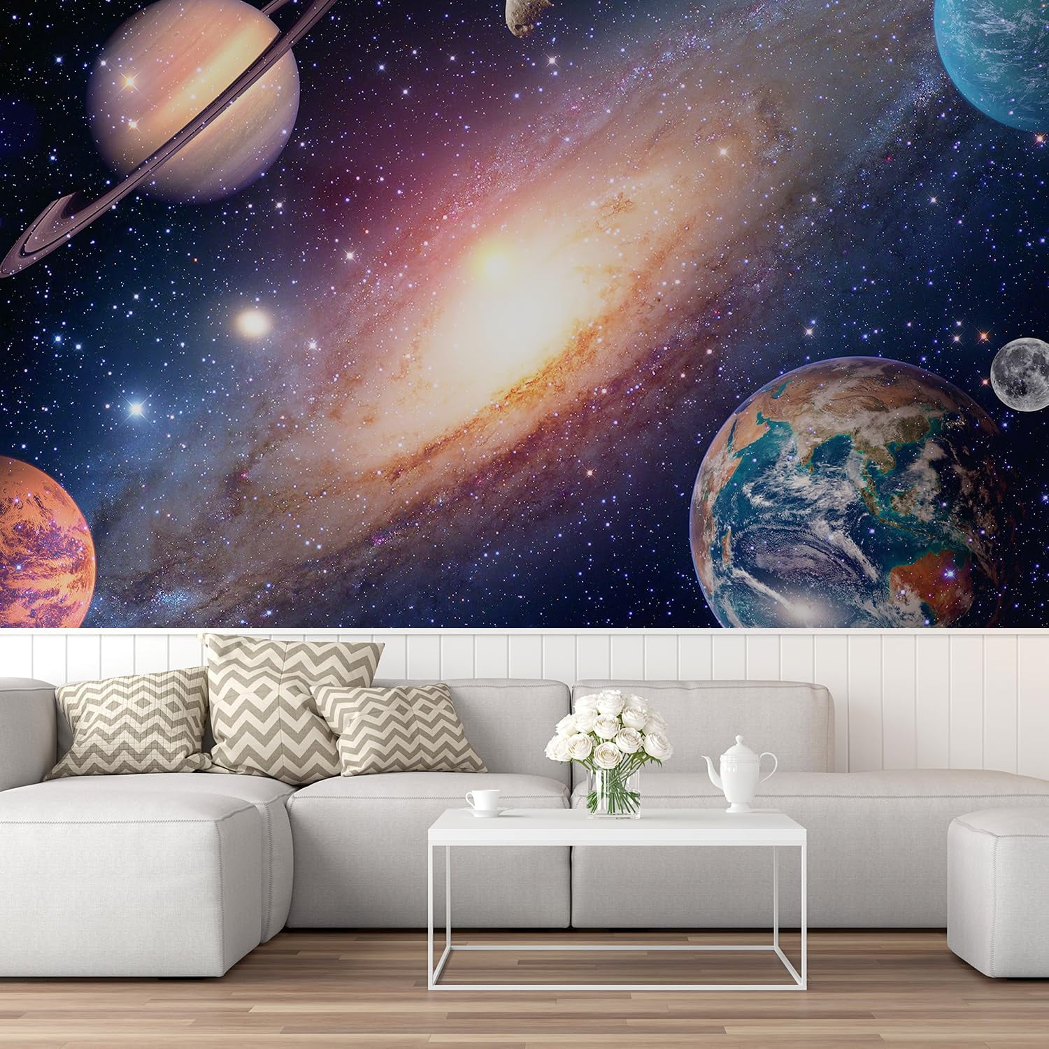 Idea4wall 4pcs Interstellar Cloud Star Galaxy Stick Wallpaper Removable ...