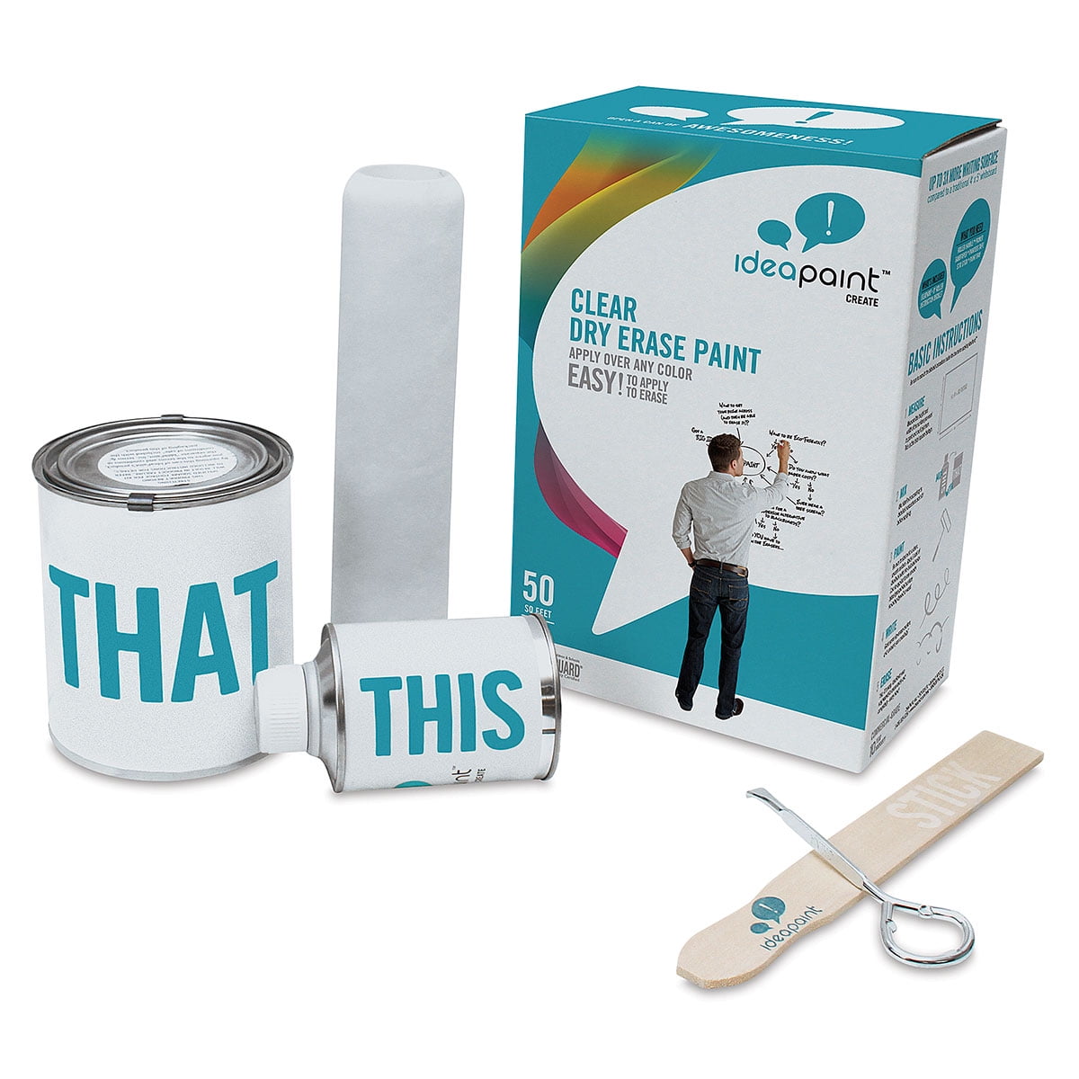 IdeaPaint CREATE Dry Erase Paint Kit - Clear - Walmart.com