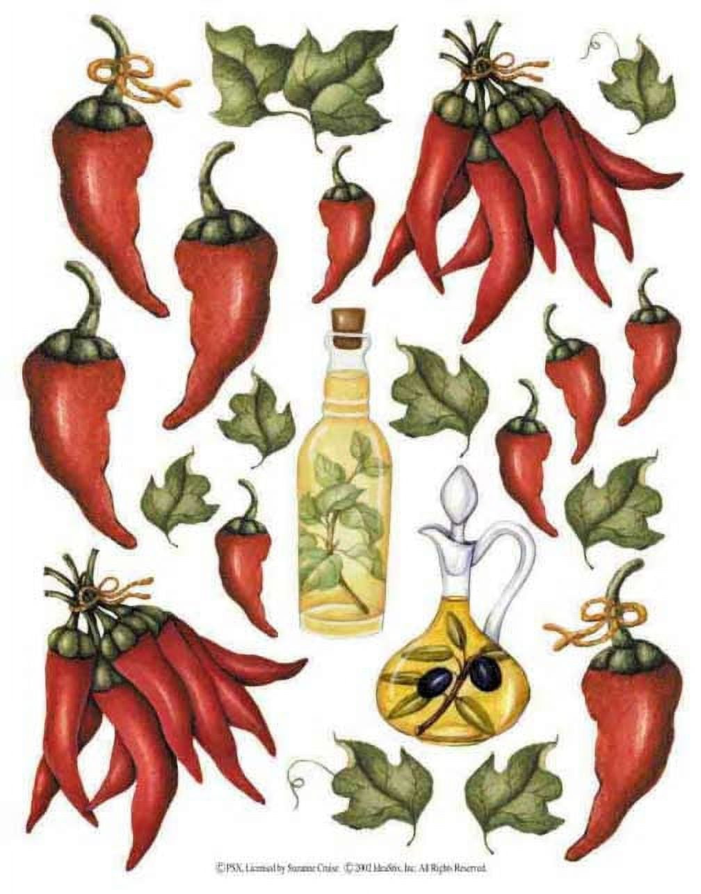 IdeaStix Chili Peppers 2-Sheet Accents - Original Premium Peel and ...