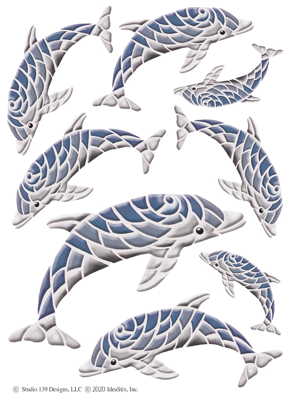 IdeaStix Dolphin 2-Sheet Accents - Original Premium Peel and Stick ...