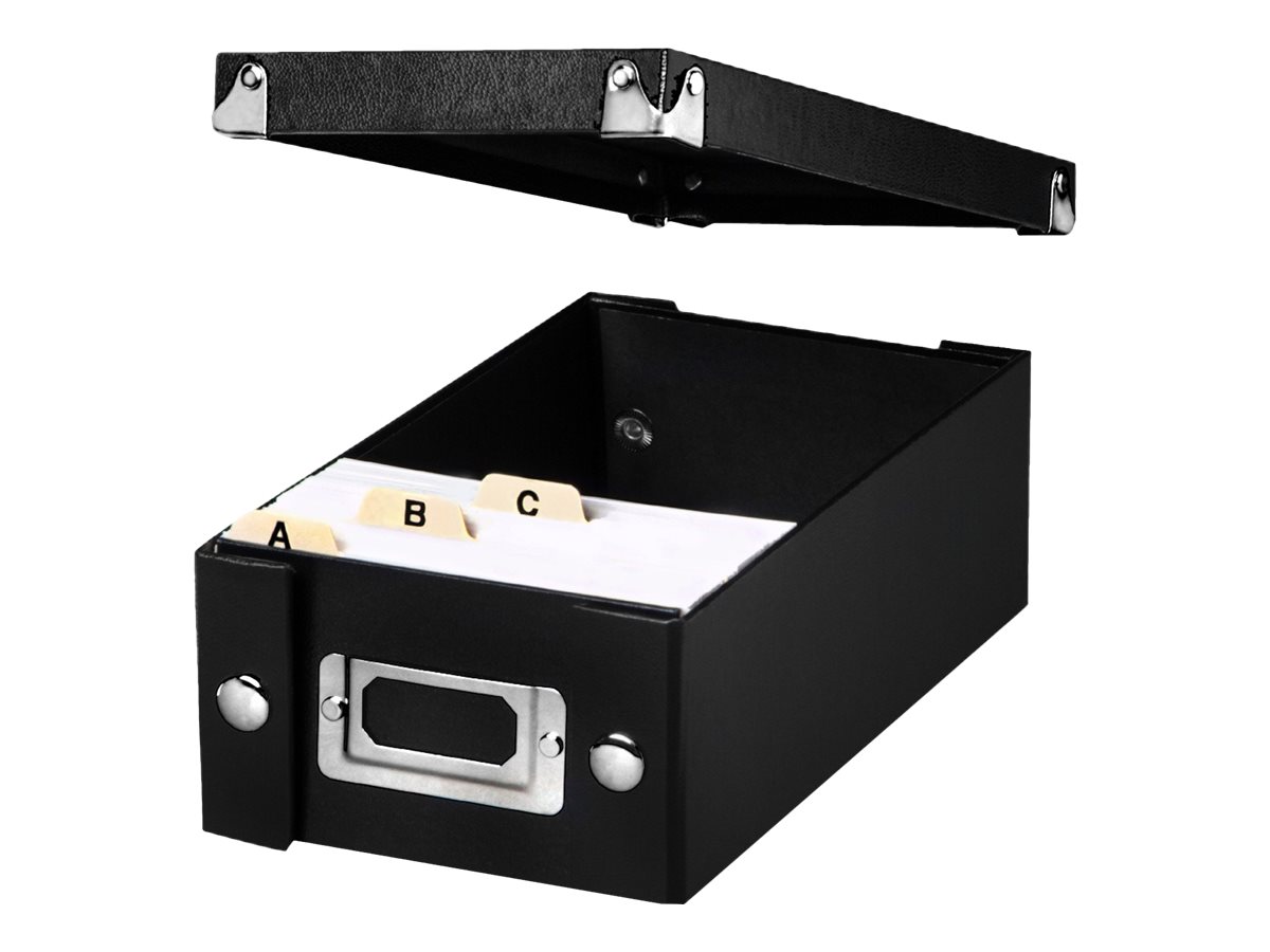 Globe-Weis Index Card File Box Black Agate 1000 Card Capacity (GLW 94 ...