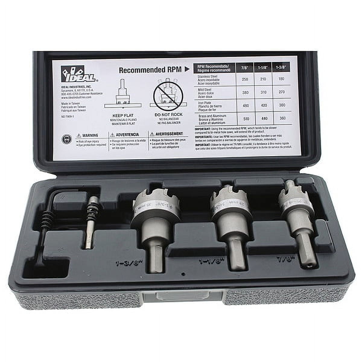 Ideal 36-311 TKO Carbide-Tipped Hole Cutter Kit - Walmart.com
