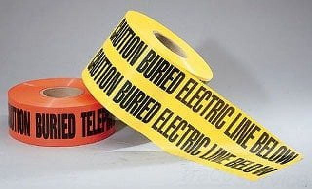 Ideal 42-102 Non-Detectable Underground "Caution Buried Electric Line Below" Tape, 3" x 1, 000 ...