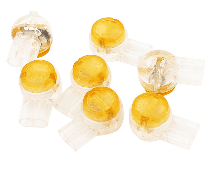 Ideal 86-955 Pack Of 100 Yellow UY2 2-Wire IDC Butt Splice Jellybean ...