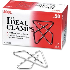 ACCO Large Butterfly Paper Clamps, 150 Sheet Capacity, Office Use ...