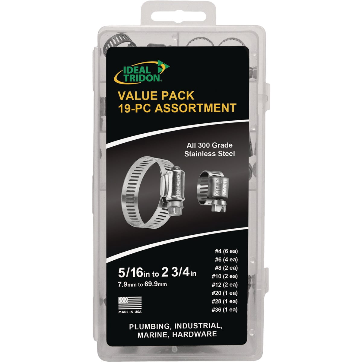 Ideal Tridon Hose Clamp Assortment 999044674051 - Walmart Business Supplies