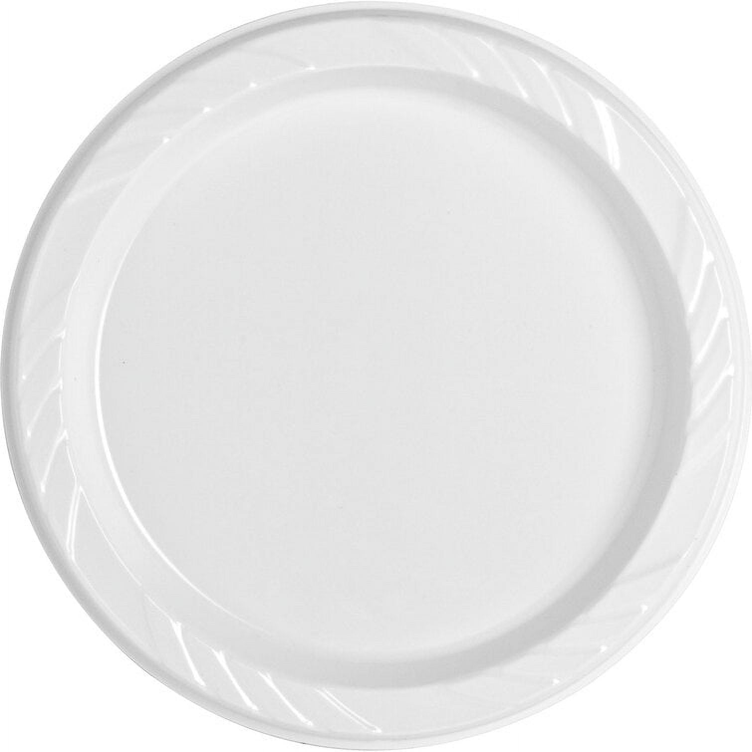 Ideal Dining 10 Inches Disposable White Plastic plates Good to use in ...