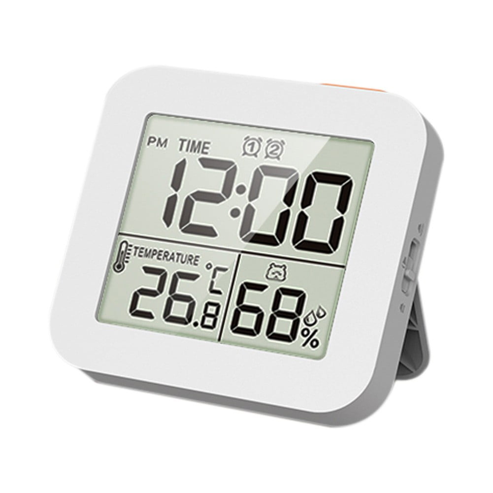 Ideal-For Showers Black Digital Alarm Clock Multi-Function Timer LCD ...