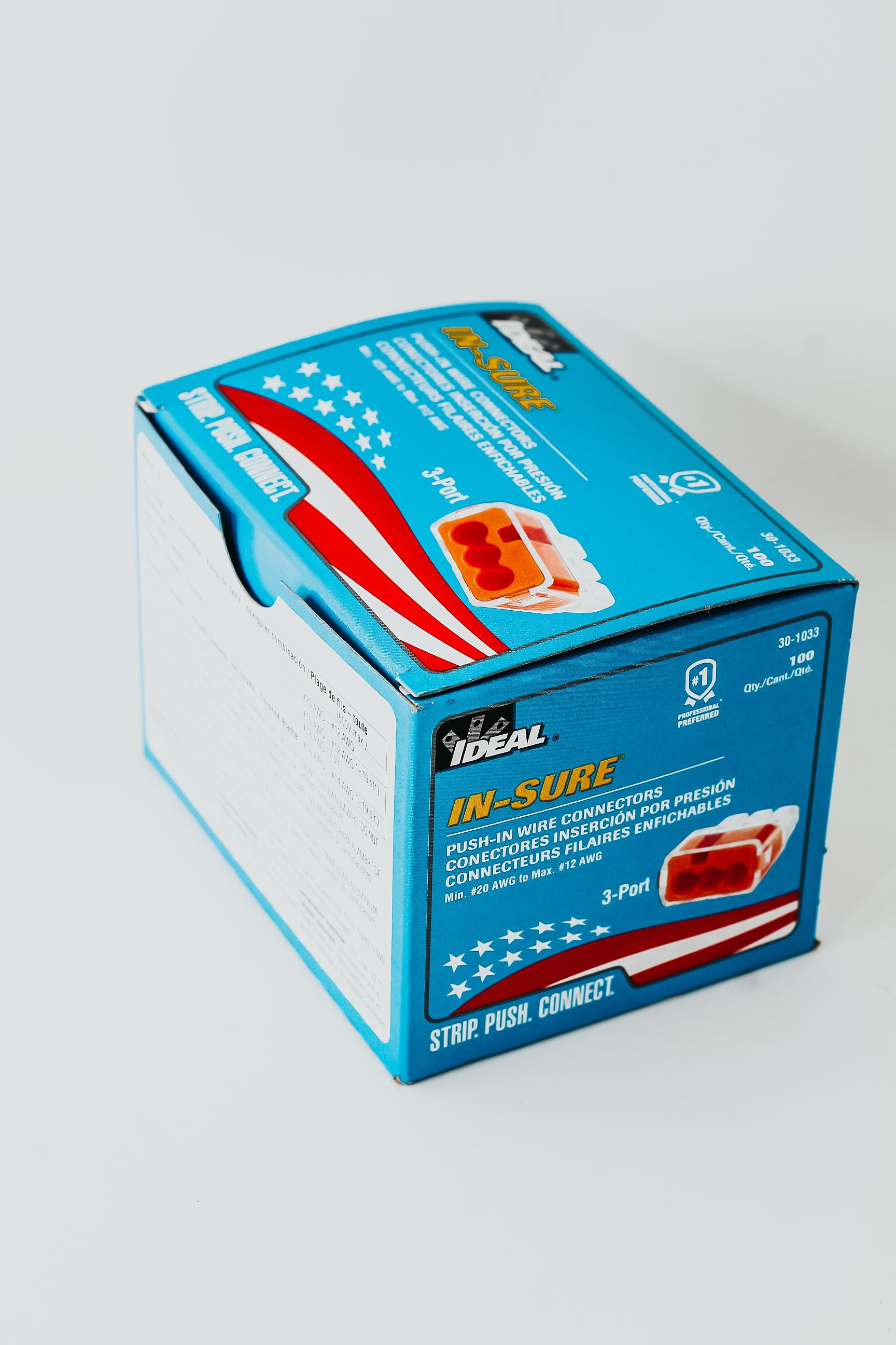 Ideal In-Sure Orange 3-Port Push-In Wire Connectors - Walmart.com