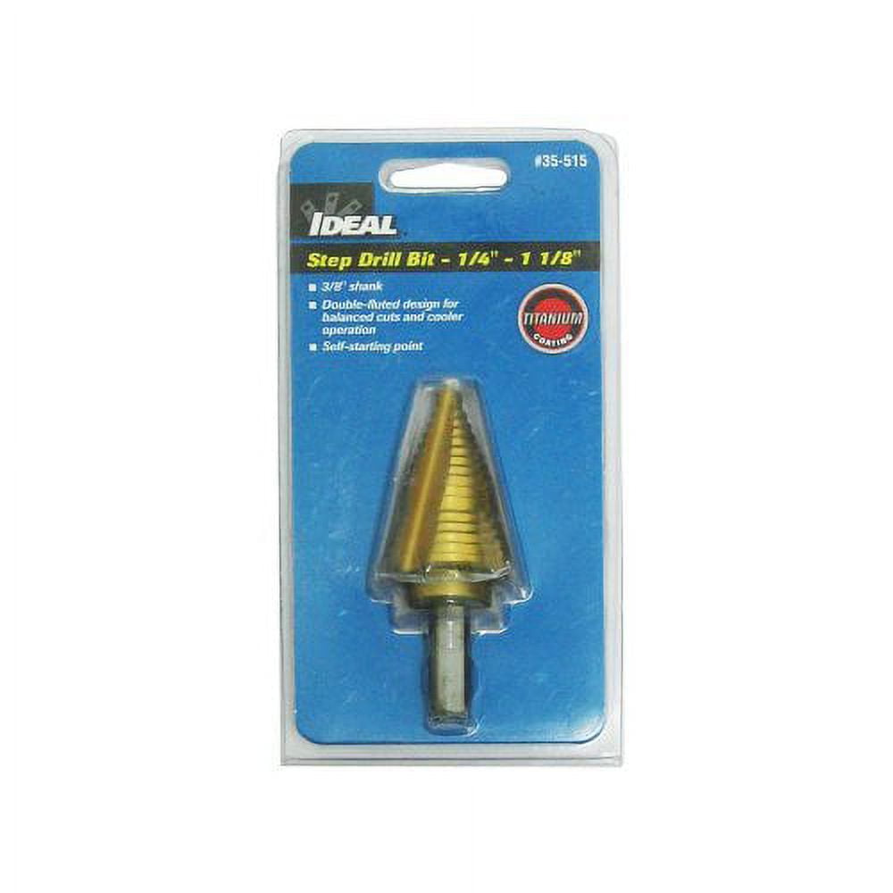 Ideal Industries 1/4-Inch to 1-1/8-Inch Step Drill Bit Set - Walmart.com