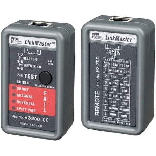 Ideal Industries Linkmaster UTP/STP Cable Tester, Dark Display, Cable ...