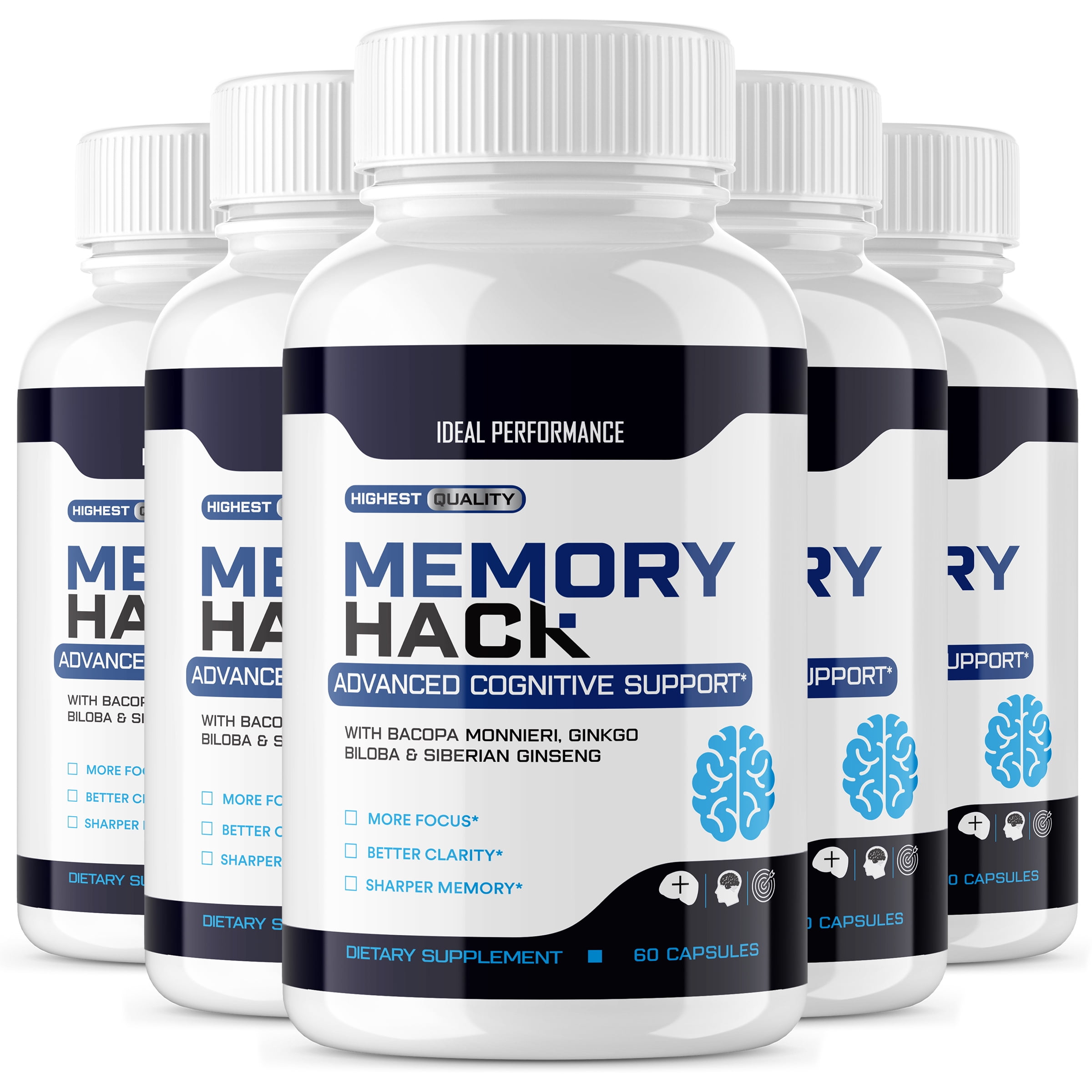 Ideal Performance - Memory Hack , Brain Supplement Pills, Youthful Brain Function, 3pack ...
