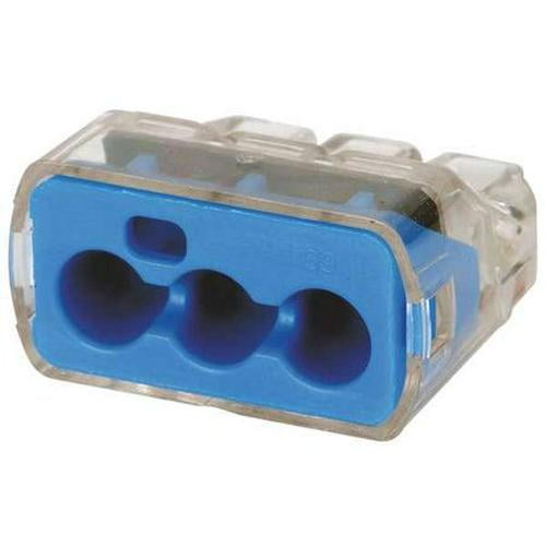 Ideal Push-In Connector, 3-Port, Blue, PK150 - Walmart.com