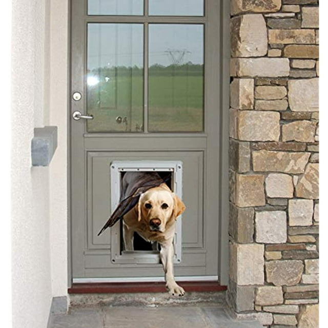 Ideal Ruff Weather Dog Door, Gray, X-Large, 5.75"L x 19.94"W x 21.62"H ...