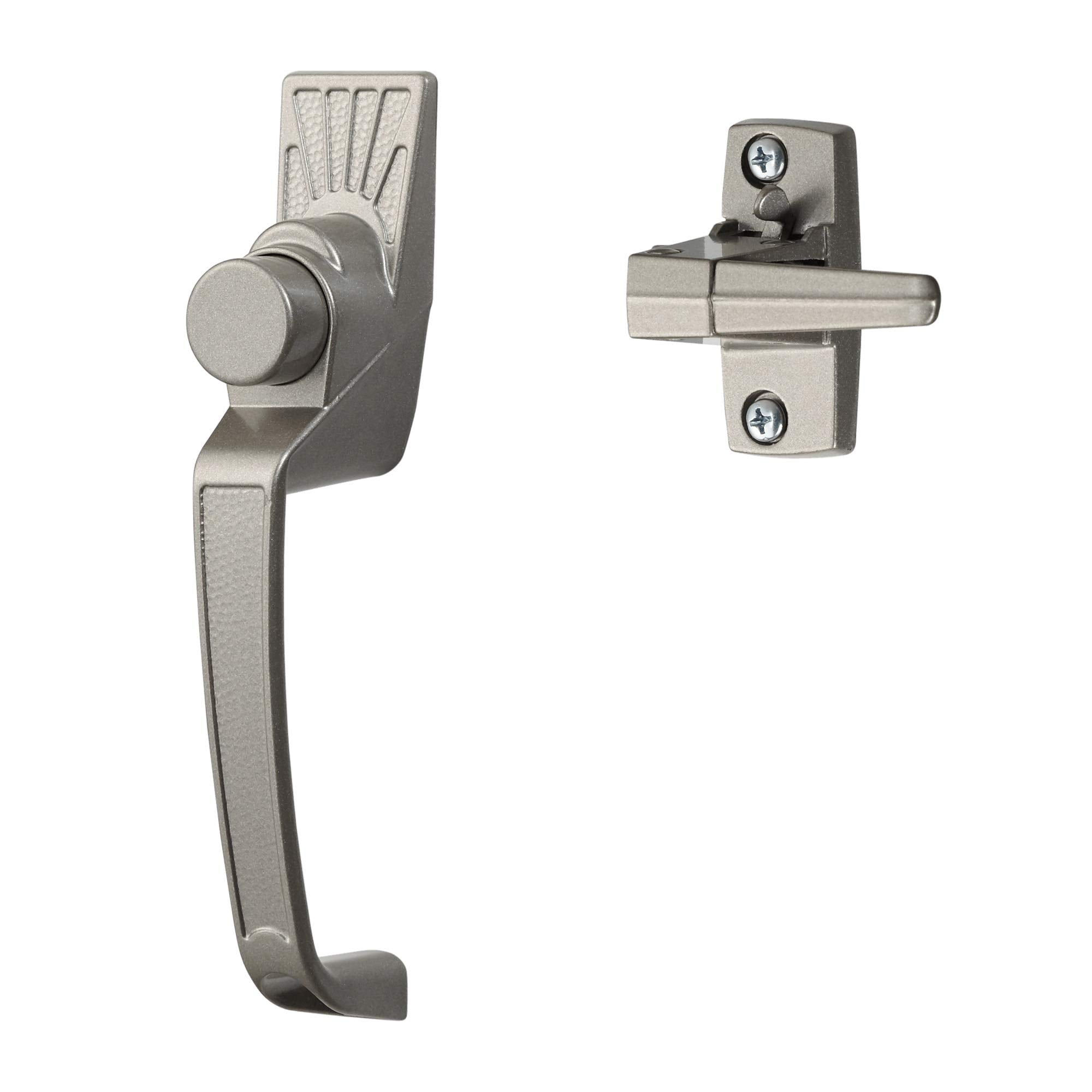 Ideal Security Push-Button Screen Door Handle with Inside Latch, Silver ...