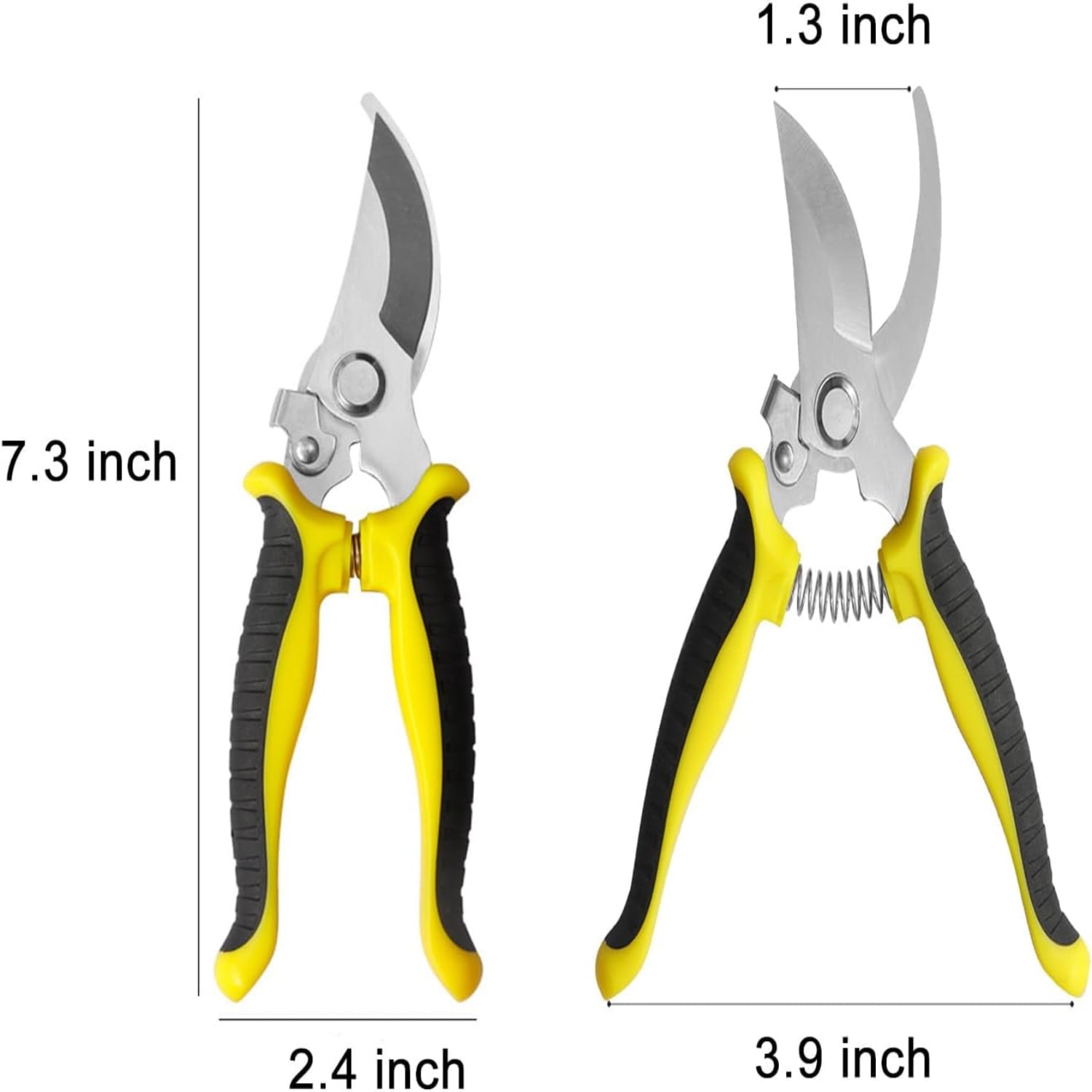 Ideal Stainless Steel Sharp Orange Gardening Scissor with Curved Blade ...