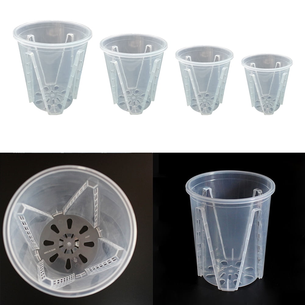 Ideal Transparent Clear Plastic Orchid Pots with Root Control Holes for ...