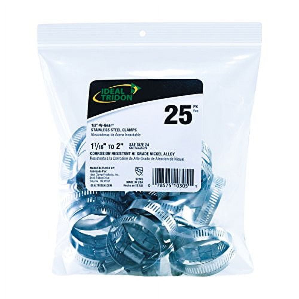 Ideal Tridon Hose Clamps Stainless Steel 1" - Walmart.com