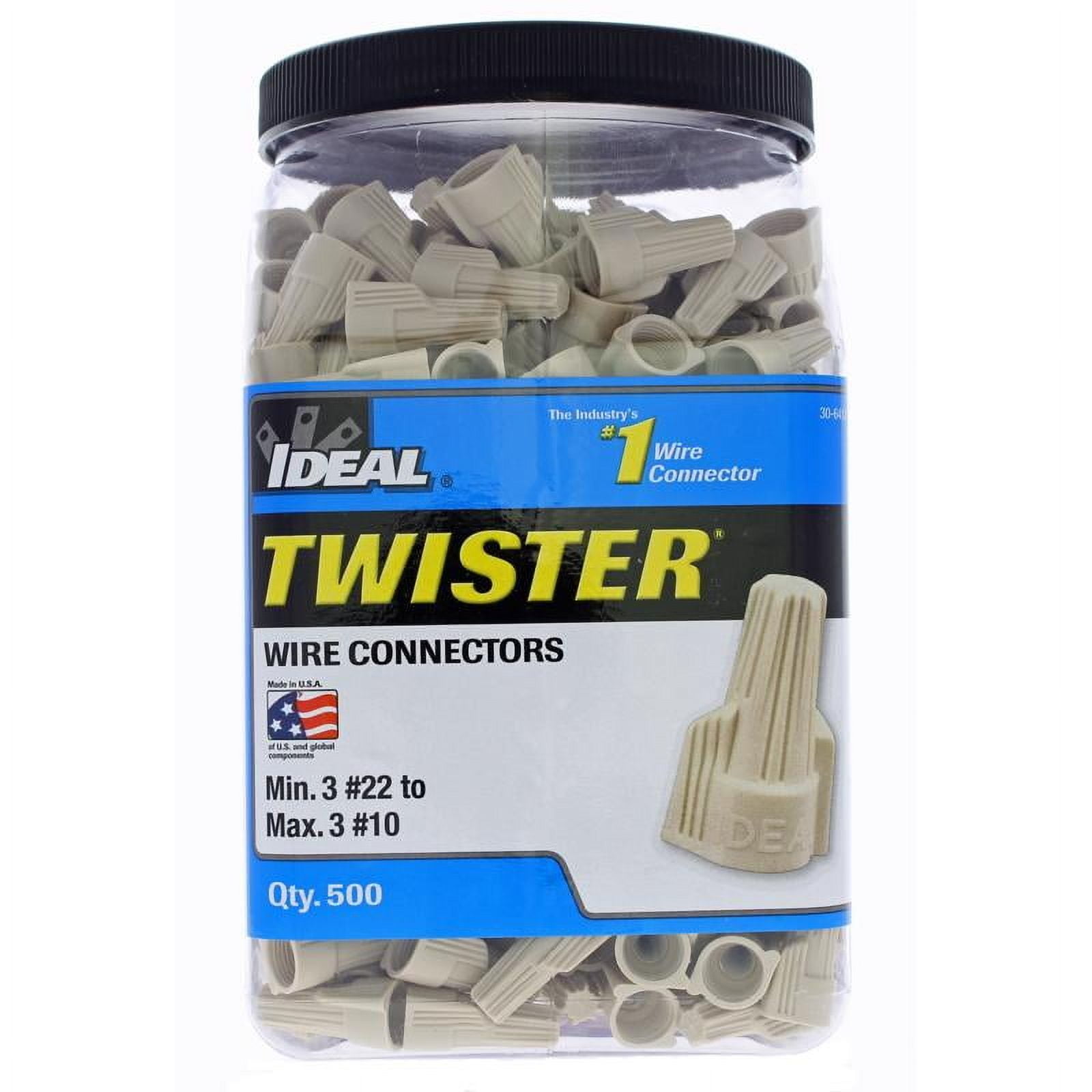 IDEAL Twist On Wire Connector, 600V, Tan, Pack of 500, Model 30-641J ...